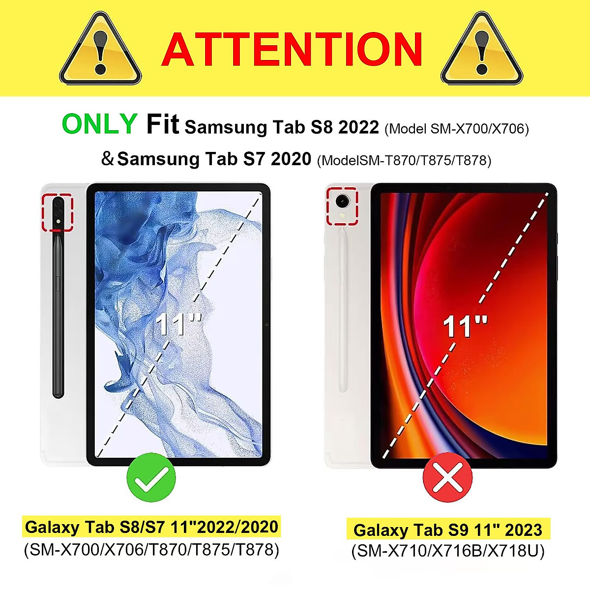 Case for Samsung Galaxy Tab S8 2022/S7 2020 11 Inch Case PU Leather Folio Stand Cover Shell with Pencil Holder Multi-Angle Viewing for SM-T870/T875/X700/X706 Tablet - Turquoise