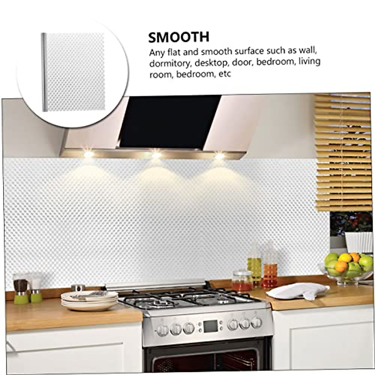 BESTonZON Shelf Liner 1 Roll Kitchen Greaseproof Stickers Foil Stickers Stickers Tile Stickers Sticker Kitchen Sticker for Grease Proof Decorative Wall Decals Oil PVC, Pet Drawer Liner