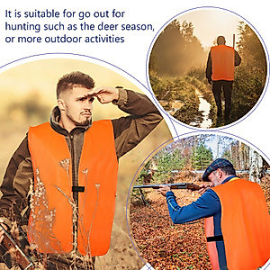 Tarpop 2 Pcs Medium Unisex Adult Orange Hunting Vest Safety Vest for Men Women Blaze Orange High Visibility Vest Orange Hunting Vest