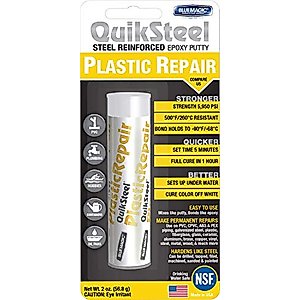 Blue Magic 16502 QuikSteel Plastic Repair Blister Card - 2 oz.