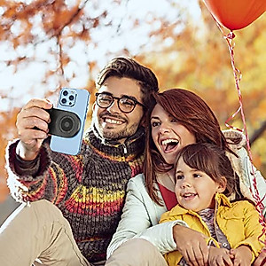 Magnetic Camera Handle Bluetooth Bracket- Smartphone Handle Photo Holder 10W Qi Wireless Charging Stand Phone Hand Grip with Magsafe Bluetooth Wireless Remote Control for Video Photo Shooting (Black)