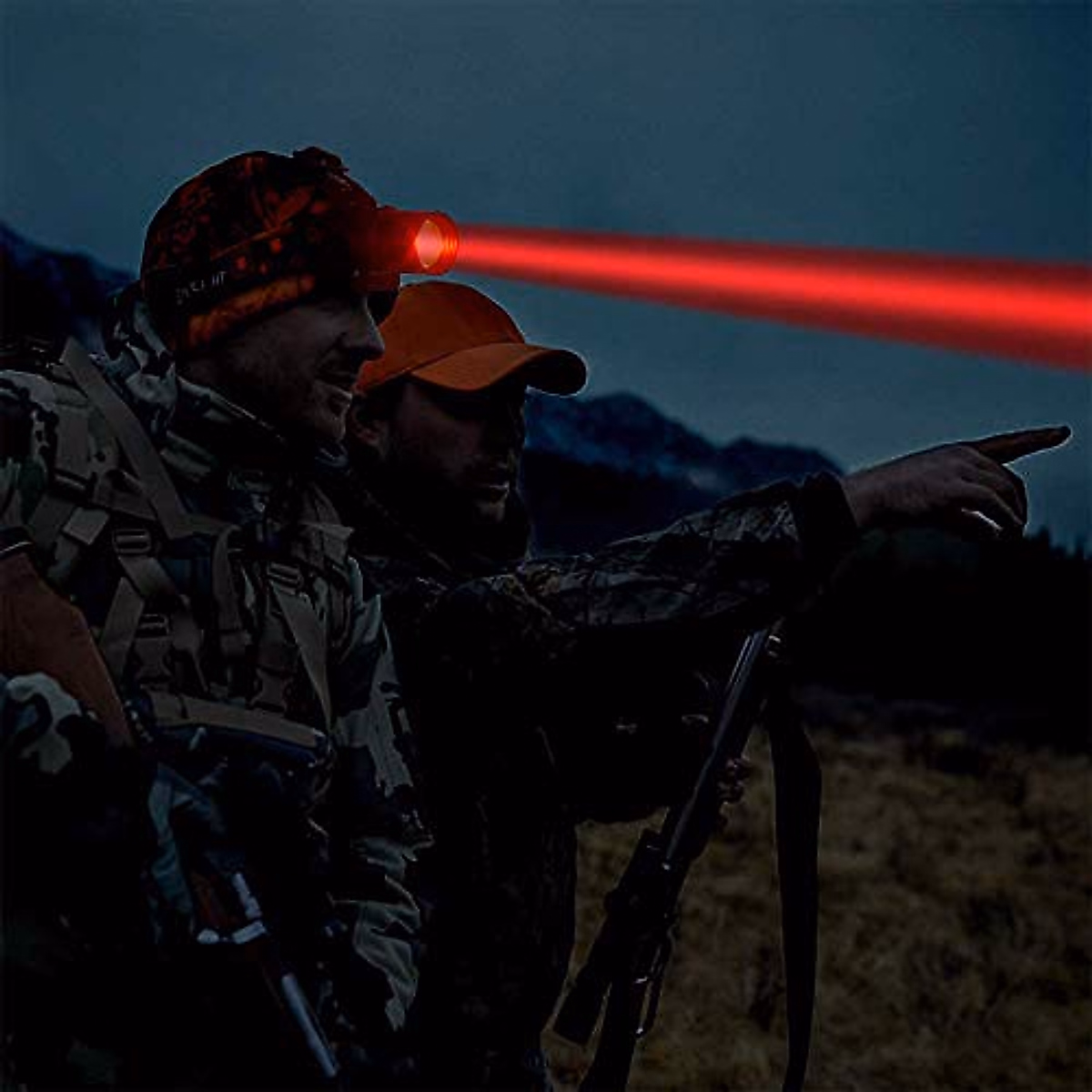 PROFORUS Hunting Headlamp Red Light Rechargeable, 1000 Lumens Red LED Head Light Zoomable Red Light Headlamp Waterproof 3 Modes for Coon Hog Coyote Varmint Hunting, Astronomy, Stargazing