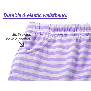 Cozchique Summer Pajamas For Girls – Stripe & Glittering Heart PJS Pal Cute Jammies Set Big Kids Size 12