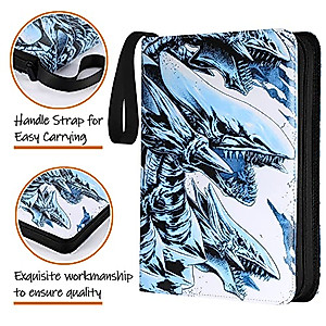 Card Binder for YuGiOh Cards - 9 Pocket Card Holder Book with Sleeves Compatible with Yugioh Cards, Holds 720+ Cards