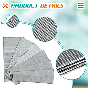 23 Gauge Pin Nails Headless Pins Nails 7 Sizes Assorted Galvanized Brad Nails 2/5 Inch to 1 Inch, Pin Nails for Molding Cabinetry Building Assembly, 3500 Pieces (Stainless Steel)