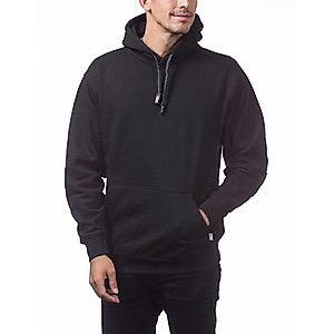 Pro Club Men's Heavyweight Pullover Hoodie (13oz), Black, X-Large