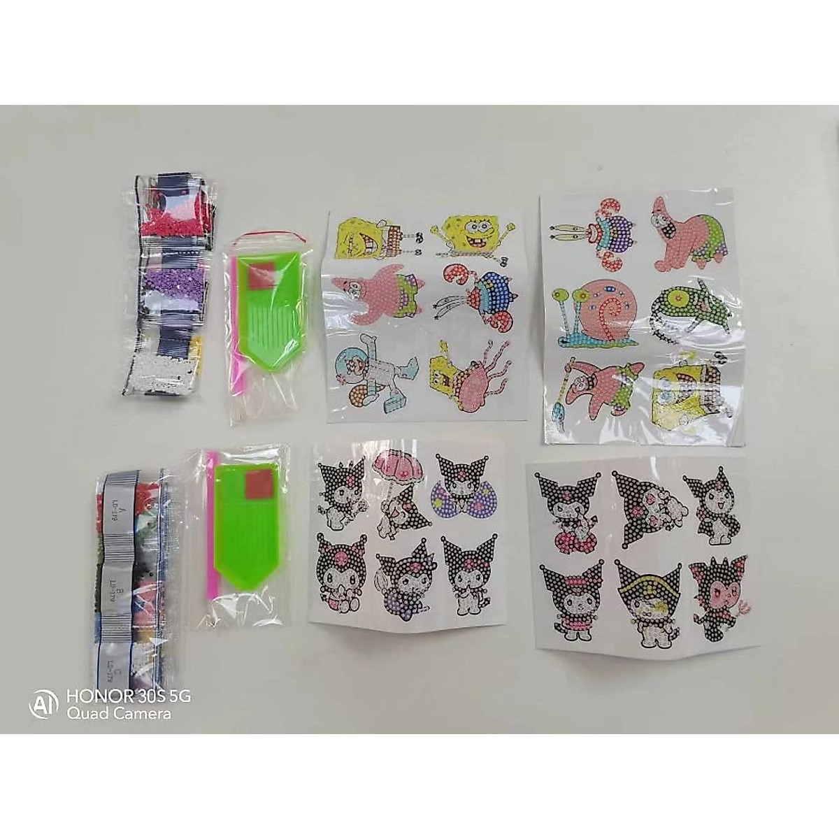 24pc 5D Diamond Painting Kits for Kids, DIY Animals Diamond Painting Stickers, Handmade Digital Diamond Arts Craft Mosaic Stickers, Suitable for Children Aged 4-12(B-Animation)