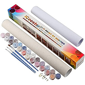 iCoostor Paint by Numbers DIY Acrylic Painting Kit for Kids & Adults Beginner - 16" x 20" Branch Magpie Pattern