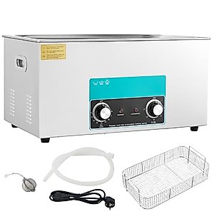 Mophorn 22L Ultrasonic Cleaner 304 Stainless Steel Professional Knob Control Ultrasonic Cleaners with HeaterTimer for Jewelry Watch Glasses Circuit Board Dentures Small Parts Dental Instrument