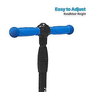 Hover-1 Vivid Folding Kick Scooter for Kids (5+ Year Old) | Features Lean-to-Turn Axle, Solid PU Tires & Slim-Design, 110 LB Max Load Capacity, Safe, Blue