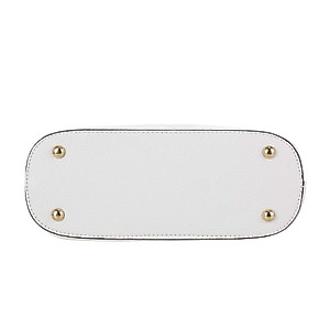 SG SUGU Lunar Lightweight Medium Dome Crossbody Bag Shoulder Bag with Double Tassels | Zipper Pocket | Adjustable Strap|White