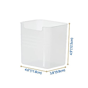 Poeland Refrigerator Organizer Box, Fridge Side Door Storage Containers Plastic Translucent Pack of 3