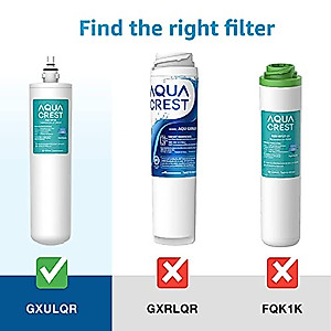 AQUA CREST GXULQR 2K Gallons Kitchen or Bath Replacement Filter, Replacement for Hexagonal Head GE SmartWater GXULQR/GXULQK Twist Lock Undersink Filter (Pack of 1)