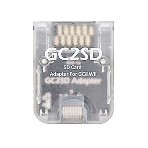 AreMe GC2SD Micro SD Card Adapter TF Card Reader for Gamecube Wii Console (Transparent)