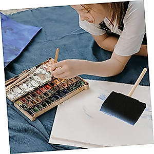 VILLCASE 1 Set 16pcs Painting Brush Foam Craft Brush Sponge Brushes Black Foam Brush Set Foam Sponge Paint Brushes for Foam Paint Brush Coloring Brushes Doodling Tools Drawing Sponges