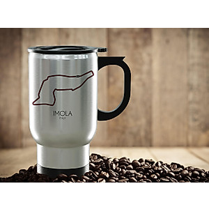 TJ Originals Imola Trail Coffee Mug, Imola Italy F1 Coffee Mugs, Italy F1 Course Map, Best F1 Course Map Sporting, 14oz Travel Steel Mug F1 Map, F1 Gifts for Him & Her, Imola Mugs Souvenirs