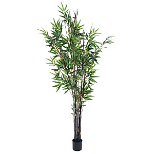 Artificial Japanese Bamboo Tree - 5-Foot Indoor or Outdoor Greenery Accent with Realistically Variegated PVC Leaves and 5-Inch Pot by Pure Garden