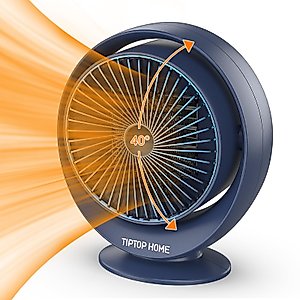 Space Heater, 800W PTC Fast Heating Ceramic Room Small Heater, Two-Speed Portable Heater Fan with Adjustable, Overheating Protection, Dumping Shutdown, Electric Heaters for Home Bedroom, Office