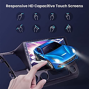 maXpeedingrods Car Stereo Radio for Honda Civic 2006-2011, 10.1'' HD Touch Screen in-Dash GPS Navigation, Wireless Apple Carplay & Android Auto, Mirror Link, Bluetooth, WiFi, USB Charging, 2G+32G