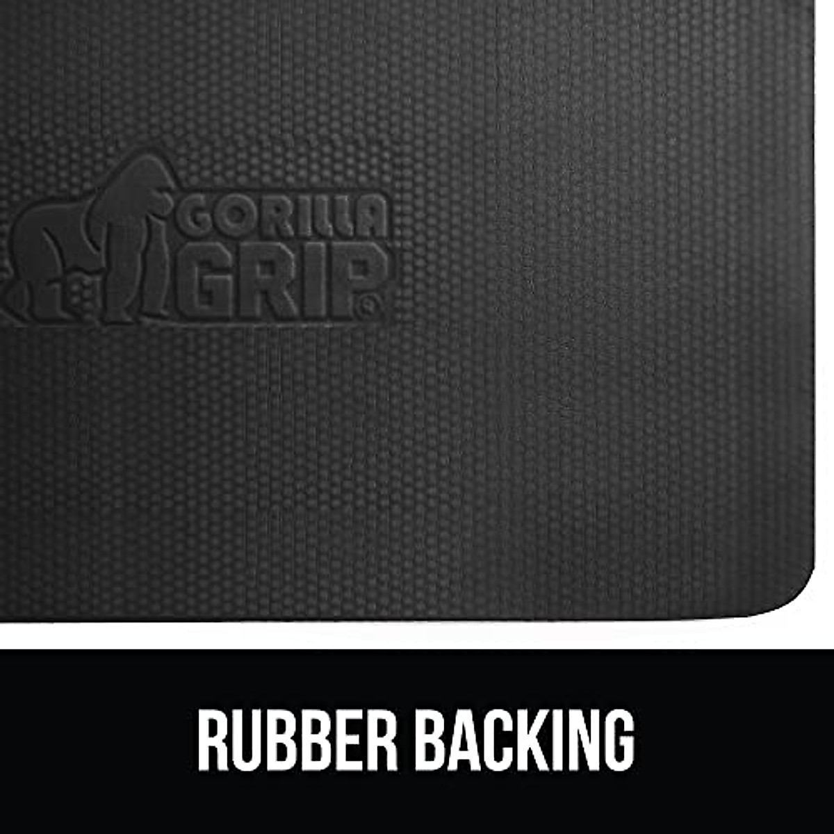 Gorilla Grip Anti Fatigue Standing Desk Mat, Thick Cushioned Kitchen Floor Mats, Washable, Stain Resistant, Supportive Comfort Padded Rug, Ergonomic Office Antifatigue Runner Pad, 32x20 Inches, Black