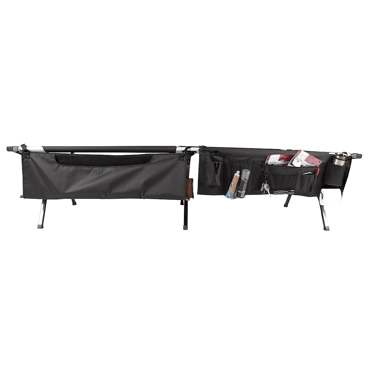 TETON Sports Cot Organizer; Great Camping and Hunting Gear; Perfect Companion to the TETON Sports Camping Cots; A Must Have , Black, 39 inches X 12 inches