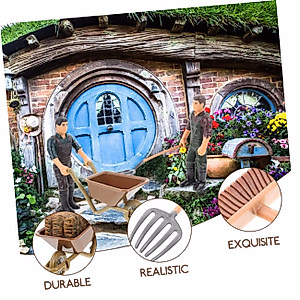 KOMBIUDA 12pcs Farm Accessories Model Sand Tray Miniatures Lawn Mower Accessories Cow Accessories Miniature Farmer Mini Mower Farm Playset Miniature Tools for Crafts Mini Farm Toys