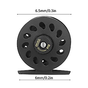 SMICH Fly Fishing Reel Fishing Wheel, Lightweight Fly Fishing Wheel 6.5mm/0.3in Diameter for Freshwater Saltwater for Redfish Lake Trout, Steelhead, Bass Ect
