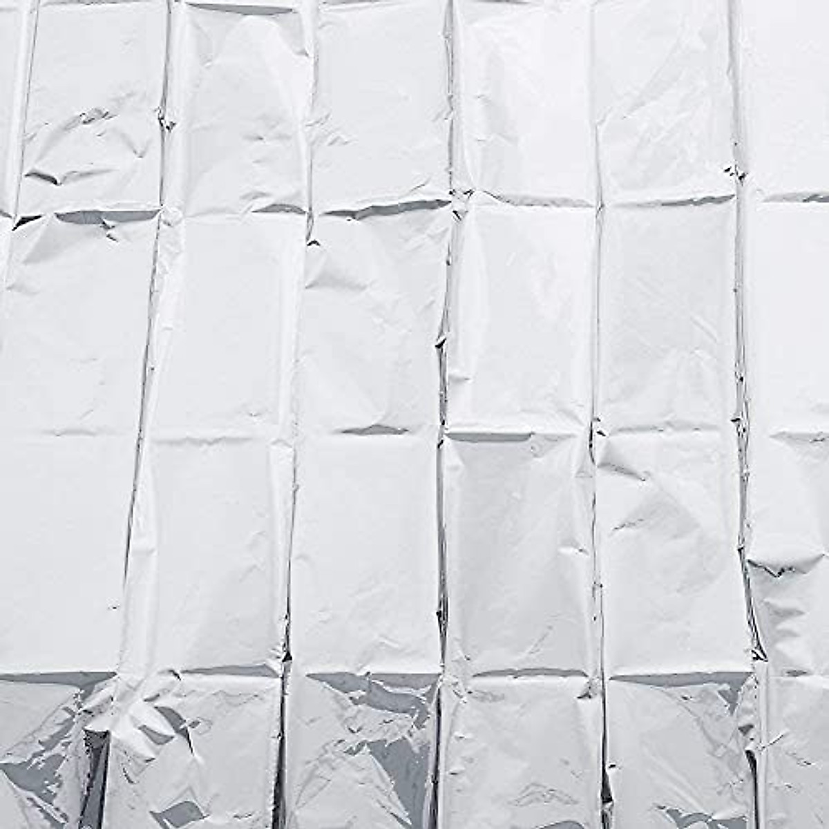 Xccj 6 Pack High Silver Reflective Mylar Film, 83x 52 in, Garden Greenhouse Covering Foil Sheets for Plant Growth, Grow Room, First Aid, Camping, Outdoor Survival