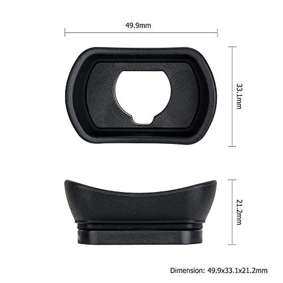 Kiwifotos Long Soft Viewfinder Eyecup Eyepiece for Fuji Fujifilm X-T5 X-T4 X-T3 X-T2 X-T1 X-H1 X-H2 X-H2S XT5 XT4 XT3 XT2 GFX 50S II GFX100S GFX100 Camera,Replace Fujifilm EC-XT L,EC-GFX,EC-XHW Eyecup