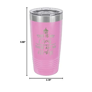 THIS IS MY CIRCUS THESE ARE MY MONKEYS Light Purple 20 oz Drink Tumbler With Straw | Engraved Stainless Steel Travel Mug | Funny Quote Gift Idea | OnlyGifts.com