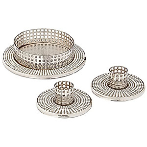 Hortense B. Hewitt Vintage Pearl Wedding Accessories Unity Candle Holders, Set of 3
