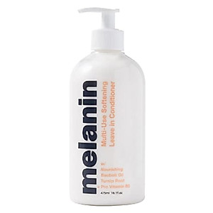 M & H Melanin Multi-Use Softening Leave In Conditioner,16 Oz. Formulated with Nourishing Baobab Oil, Turnip Root,ProVitamin B5,Hydrate, Soften and Condition, 16 Fl Oz (Pack of 1)