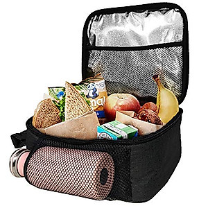 Hap Tim Insulated Lunch Box for Men, Reusable Lunch Bag for Women, Spacious Lunchbox Adult, Dark grey (18654-DG)
