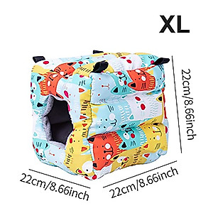 Warm Bird Nest Tent for Small Medium Parrot Budgie Parakeet Cockatiel Conure Cockatoo African Grey Amazon Lovebird Finch Canary Hamster Gerbil Chinchilla Guinea Pig Squirrel Hedgehog Cage Toy (XL)