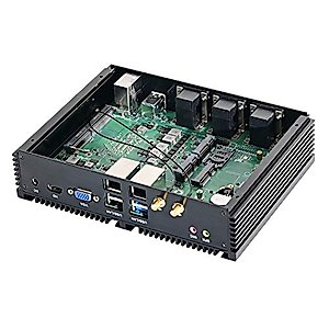 HUNSN Industrial Computer, IPC, Fanless Mini PC, Windows 11 Pro or Linux Ubuntu, I7 10510U 10810U, IM07, GPIO, Watchdog, WOL, SIM Slot, 2 x LAN, 6 x COM, 32G DDR4 RAM, 256G SSD, 1TB HDD
