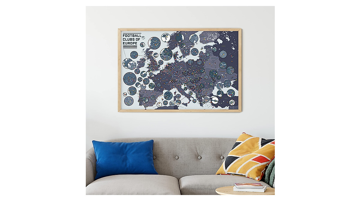 Football Clubs of Europe - 36" x 24" Art Poster