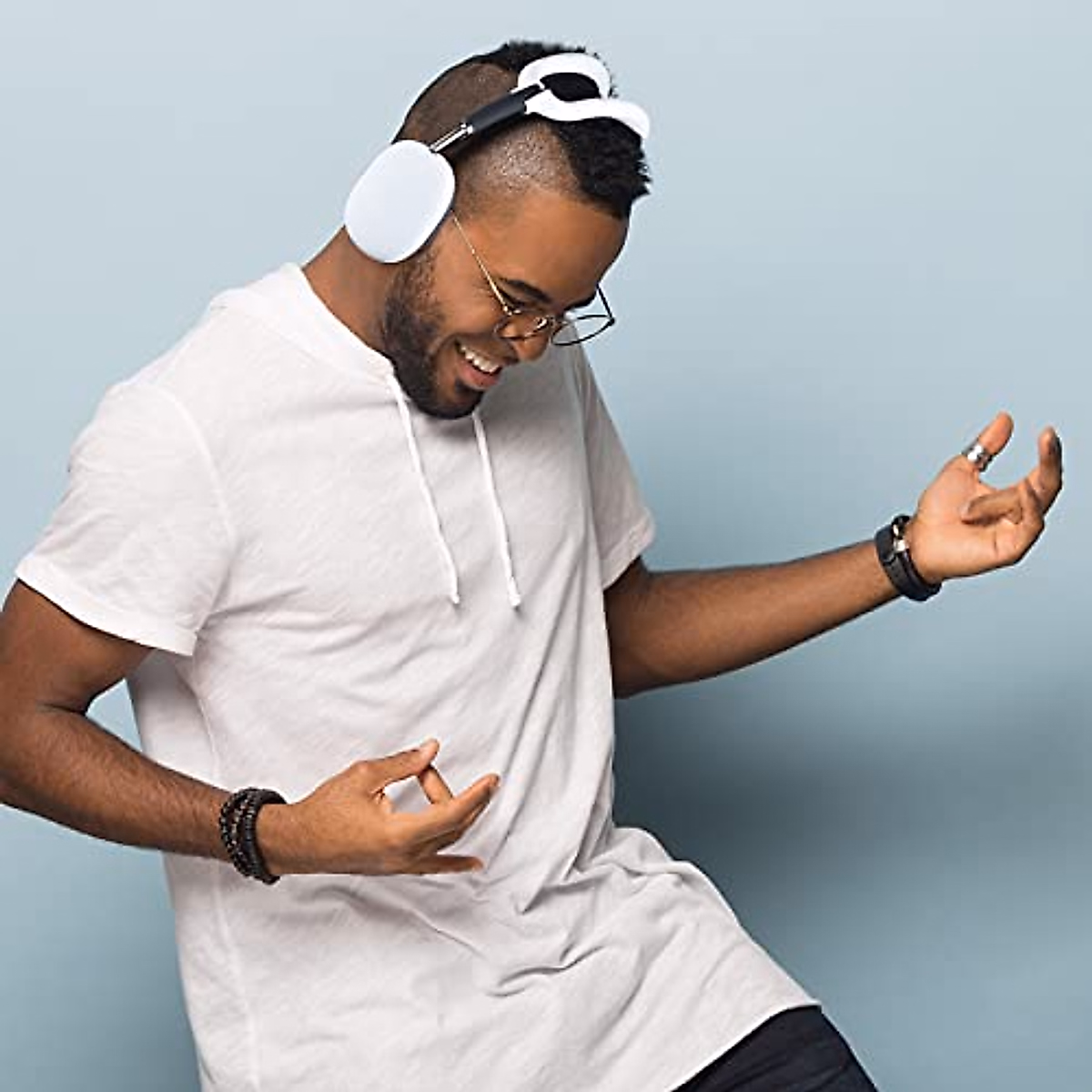 AIDERLOT Silicone Case Cover for AirPods Max,Anti-Scratch Ear Cups Cover and Headband Cover for AirPods Max,Airpods Max Headphone Silicone Ear Cups(White)