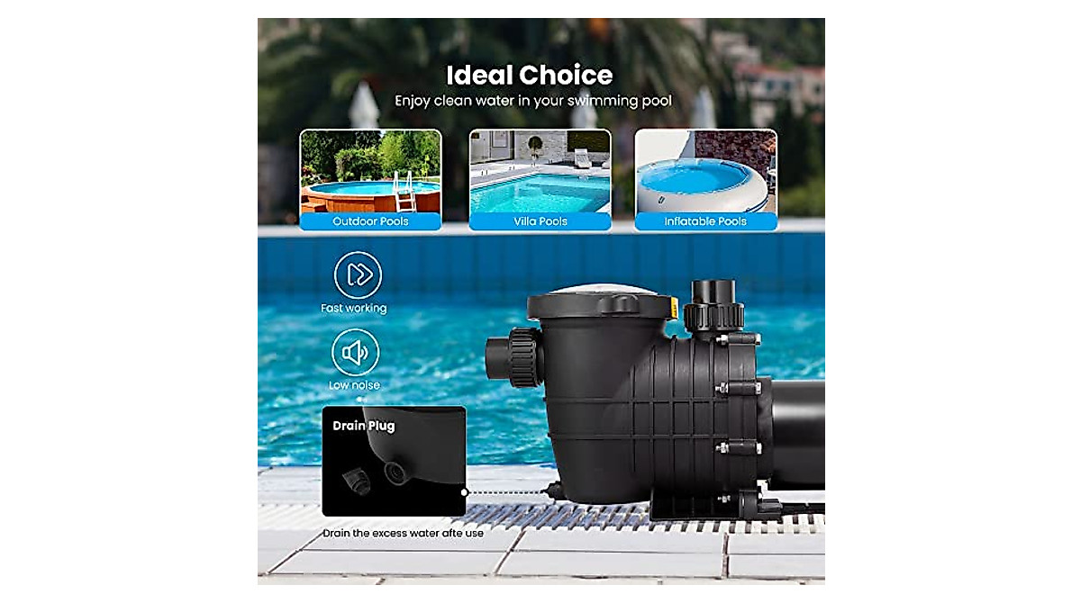 VIVOHOME 2.0 HP Pool Pump: Efficient & Durable Performance