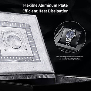 RALENO® 24W Photo Studio Light Box, 16'' x 12'' x 12'' Portable Photography Tent with 5500K Daylight Bulbs, 94 CRI, and 80 LED Beads, Includes 4 PVC Anti-Dust Backgrounds (Black, Grey, Orange, White)