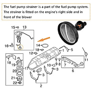 Fuel Tank Sending Unit Filter Screen Strainer and Filter Compatible with Ford 6.0L 7.3L PowerStroke Diesel Engine E5TZ-9J306-BA 4C4A-9365-BA 904-419