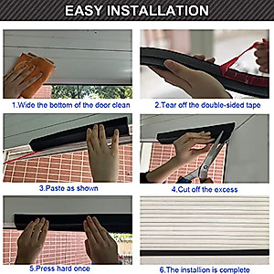 Universal Garage Door Threshold Seals Bottom Rubber Replacement, weatherproofing Garage Door Weather Stripping with Nails (20ft)