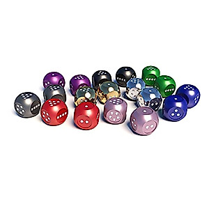 AKO DICE II - Aluminum D6 dice - Large Heavy Metal D6 Dice Set - Solid 16mm Dice with Extra Rounded Corner for a Better roll -Custom Metal dice Version 2 by AKO Dice (Blue)