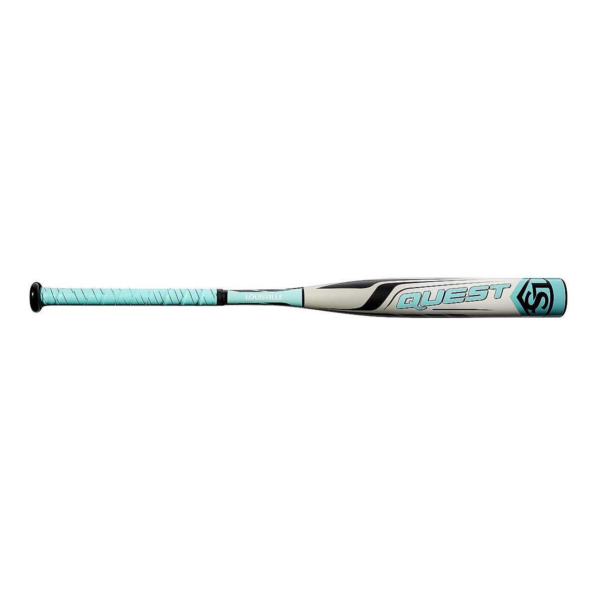 Louisville Slugger 2020 Quest (-12) Fastpitch Bat, 29"/17 oz, White/Teal/Black