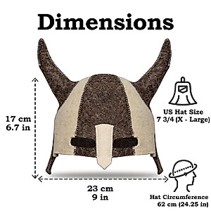 SHSH trade group Wool Banya Hat for Men Knight - Viking Sauna Hat Felt - Russian Wool Banya Hat Sauna Hats