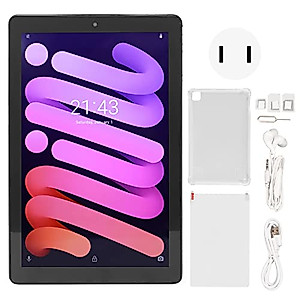 Pomya Tablet, 10 Inch IPS Screen Tablet for Android 11, 2.4G 5G WiFi 8 Core CPU Tablet with Dual Speakers, 4GB RAM 256GB ROM 6000mAh PC Tablet for Daily Life