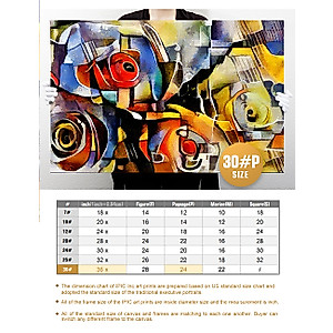 IPIC - A bouquet of beautiful flowers, oil painting in Picasso style. Giclee Print on Canvas Wall Art for Home Decor. 36x24