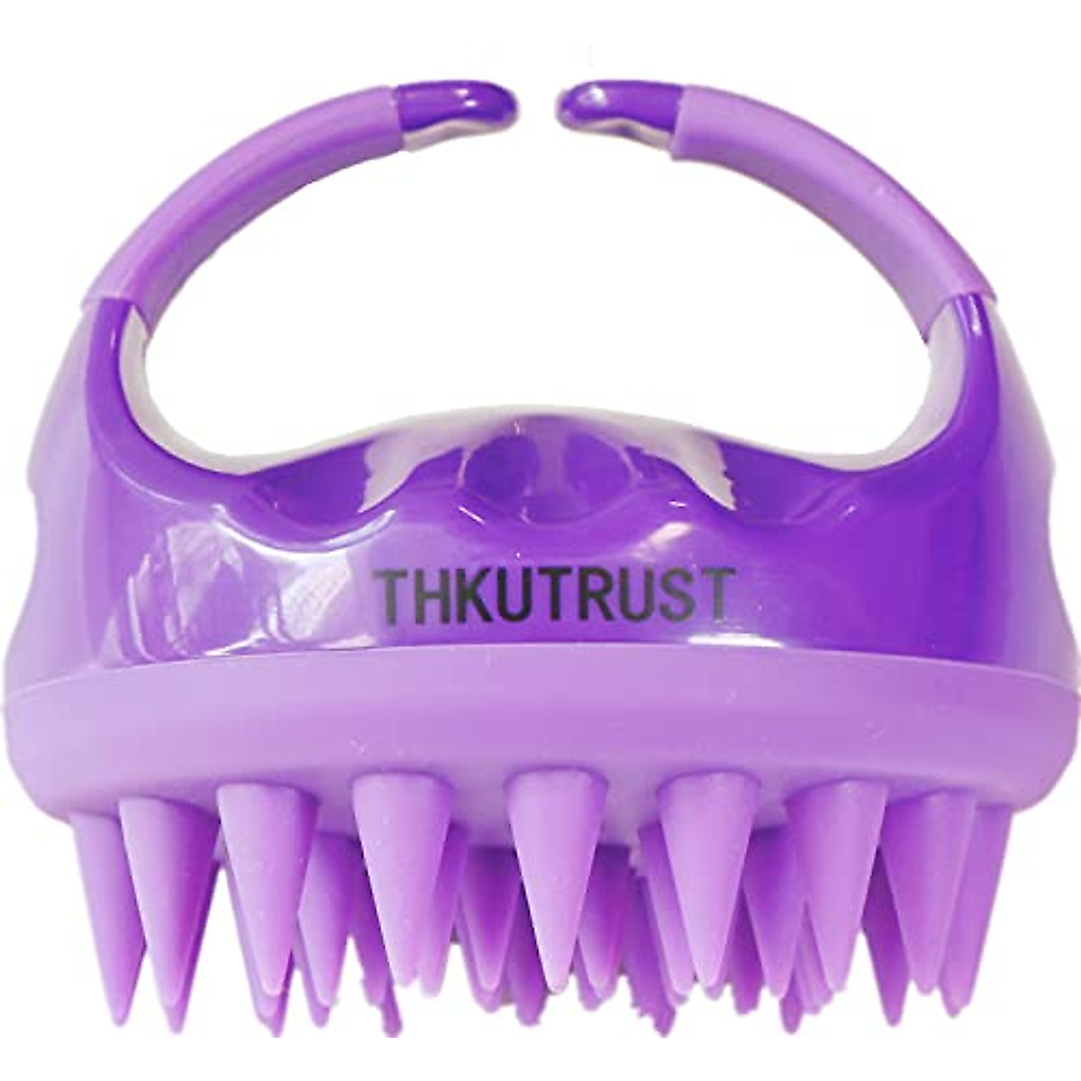 THKUTRUST Pet Brush, For Grooming,Shedding hair, Bathing, and Massaging .Non-Toxic, Easy to Clean, Round-Shaped (Purple)