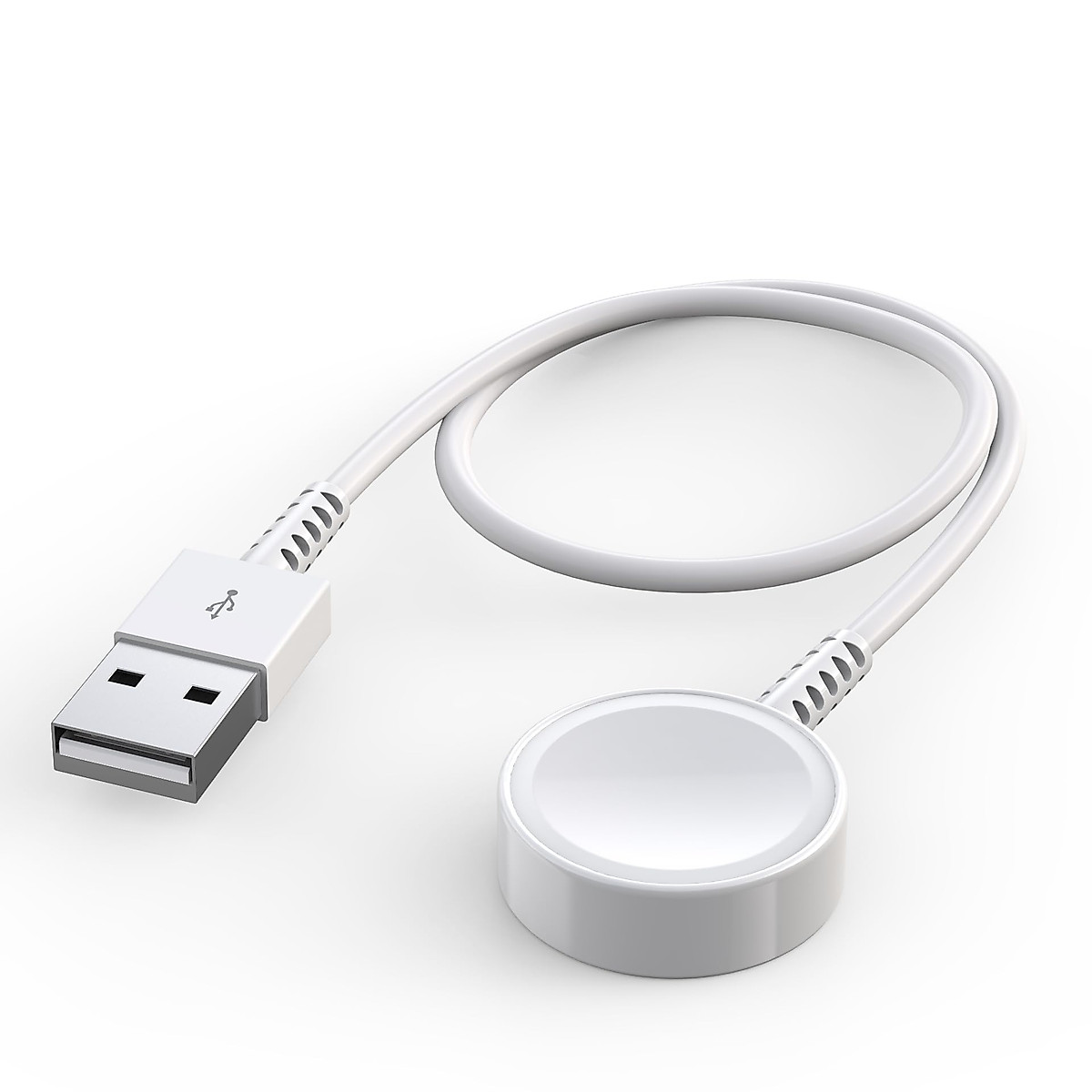 Short Watch Charger for Apple Watch Charger, USB A Short iWatch Charging Cable Short Cord Compatible with Apple Watch Series 9 8 7 6 SE 5 4 3 2 1，Ultra (1FT/0.3M)