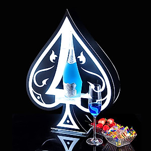 GlowBar Rechargeable Color Flashing Armand De Brignac Champagne Glorifier Display LED Ace of Spade VIP Bottle Presenter