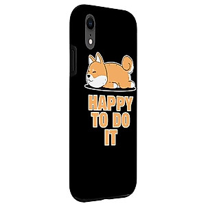 iPhone XR Funny Shiba Inu Uni Dog Lying Happy Sleeping Laziness Lazy Case